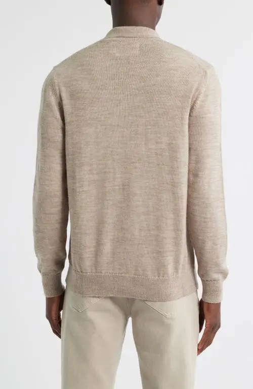 ALEX CRANE Anchor Merino Wool Polo Sweater - Bone