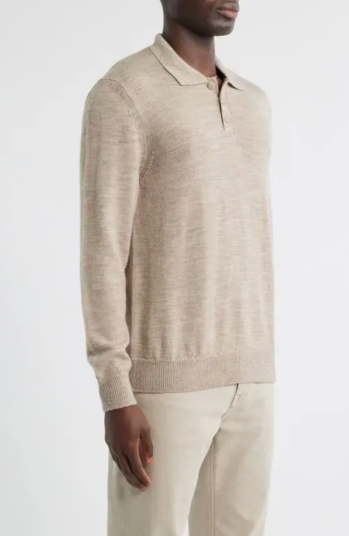 ALEX CRANE Anchor Merino Wool Polo Sweater - Bone