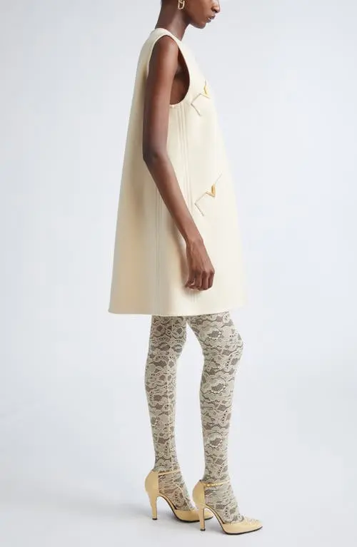 Valentino Garavani V-detail Wool And Cashmere Longline Vest - Nude