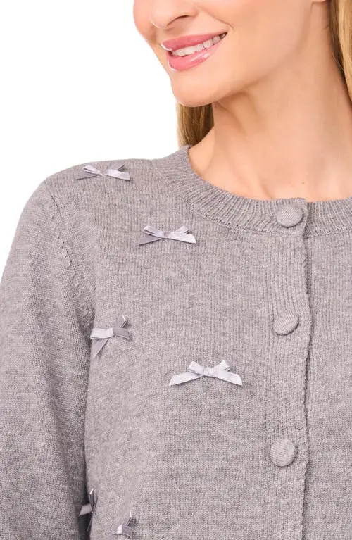 CECE DUPRAZ Bow Detail Crewneck Cardigan