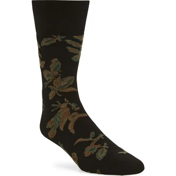 Paul Smith Bohemia Insect Pattern Dress Socks - Black