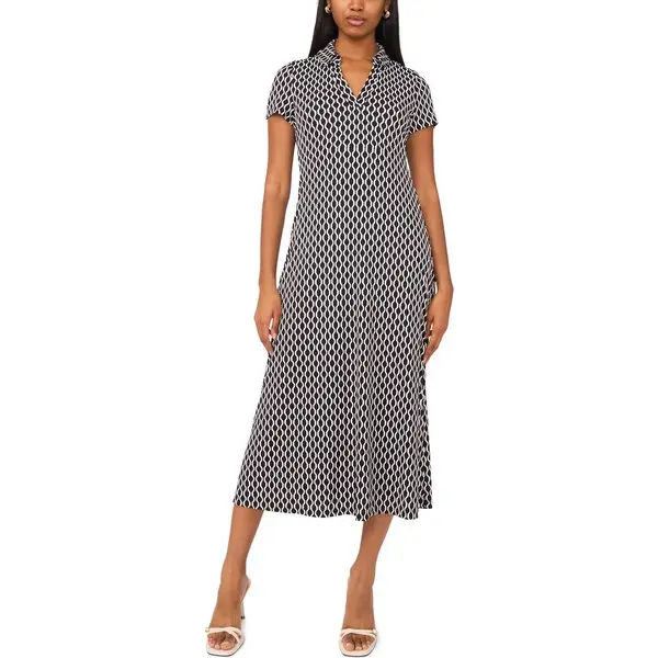 Halogen Allover Print A-line Dress
