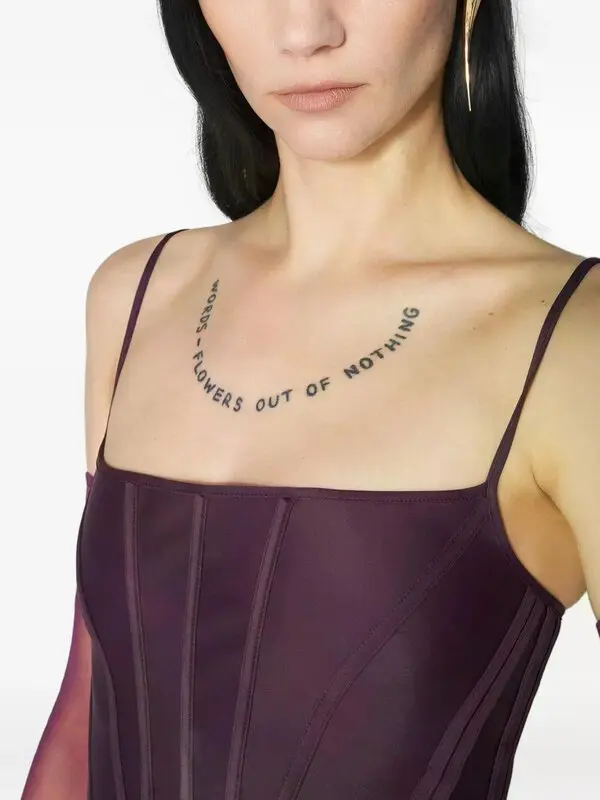 MUGLER Boned Panelled Top