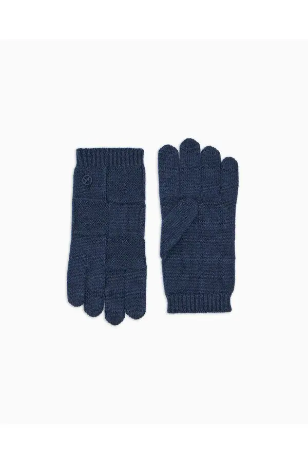 Giorgio Armani Cashmere Gloves - Blue