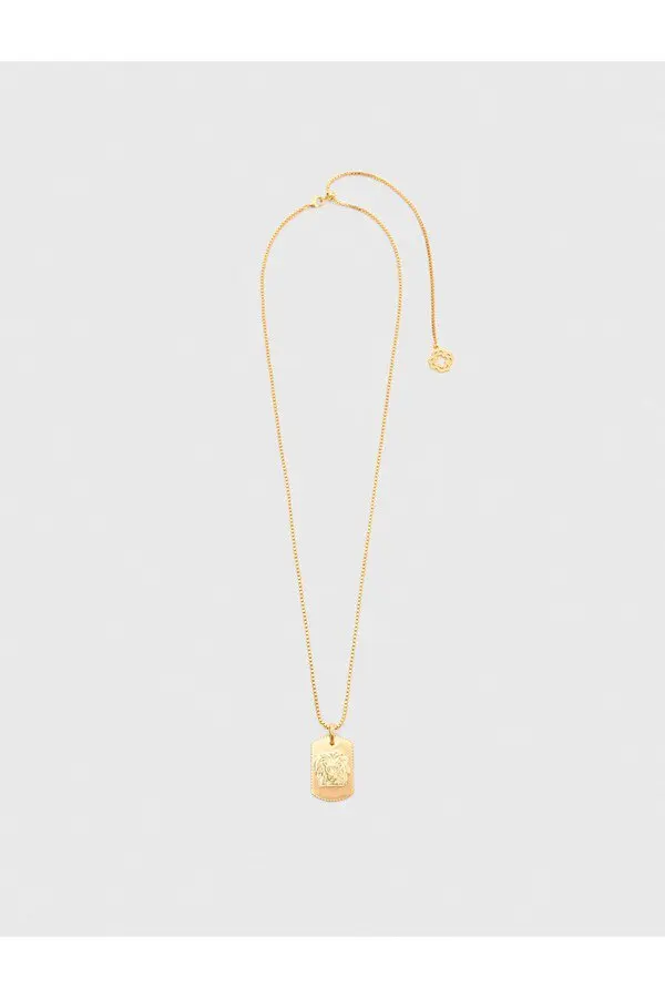 Maje Zodiac Sign Plaque Necklace - Gold