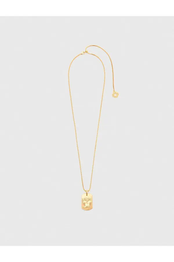 Maje Zodiac Sign Plaque Necklace - Gold
