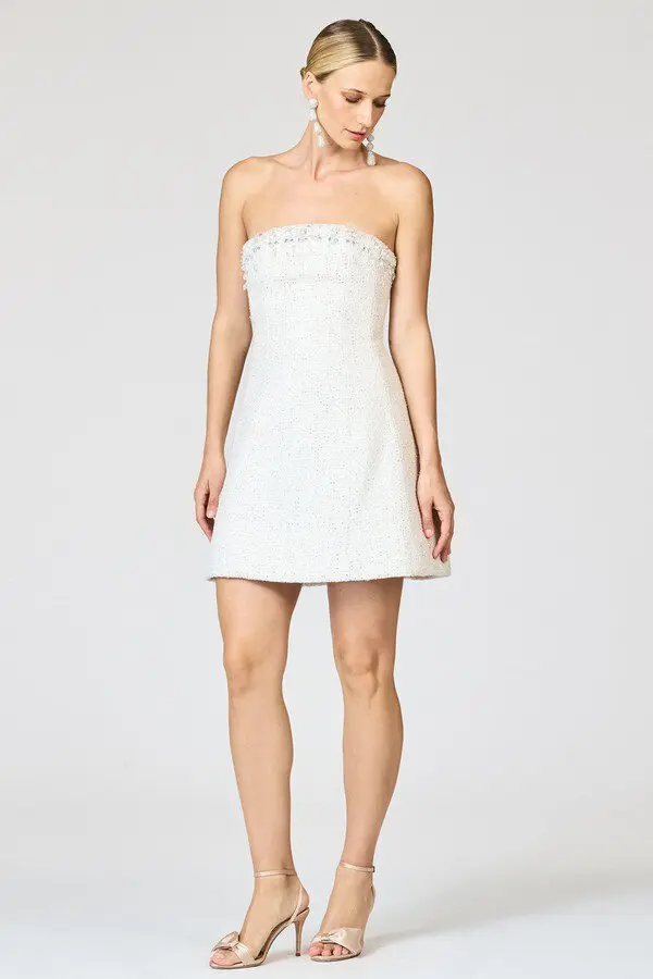 Sachin & Babi Strapless Tweed Mini Dress