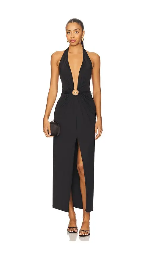 Bardot Alma Plunging Midi Dress