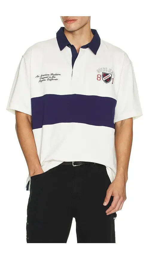 Guess Rugby Polo In White