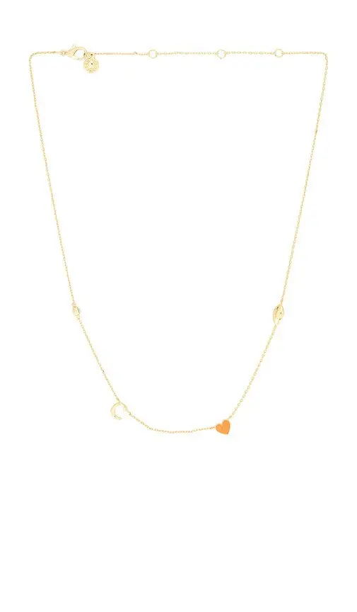 Baublebar Clemson University Delicate Necklace - Orange & Gold