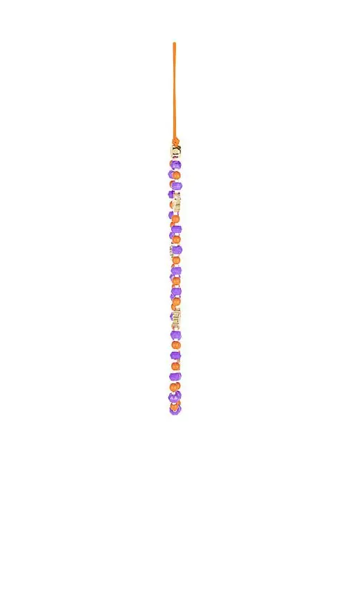 Baublebar Clemson University Beaded Phone Charm In Purple,pink