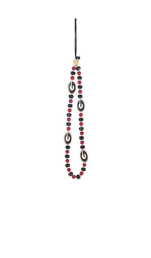 Baublebar University Of Georgia Beaded Phone Charm In Black,red