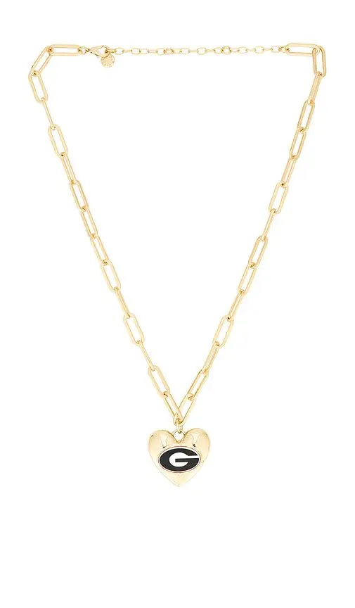 Baublebar University Of Georgia Statement Heart Necklace - Black & Gold