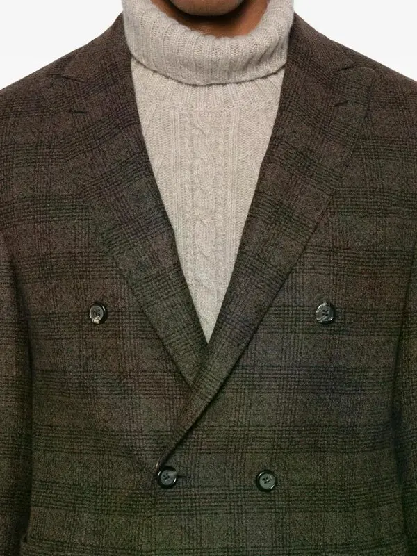 Canali Double-breasted Checked Blazer