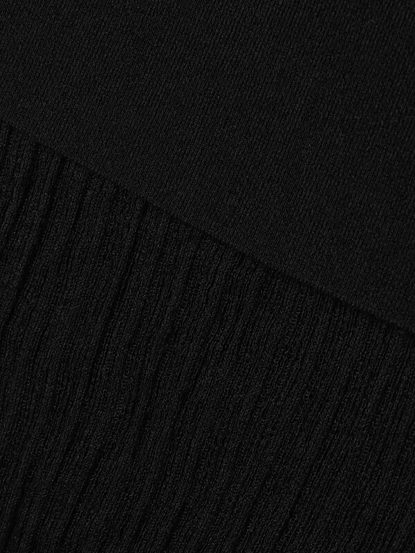 SKIMS Sheer Knit Foldover Long Skirt - Black
