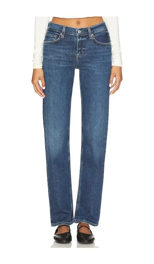 AGOLDE Low Rise Slim Jeans - Denim-medium