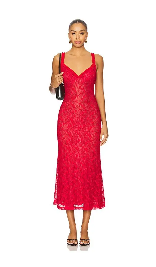 Bardot Allegra Stretch Lace Midi Dress