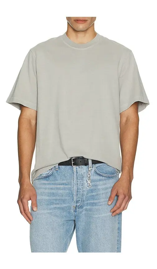 AGOLDE Asha Mock Neck Tee In . Also - Grey