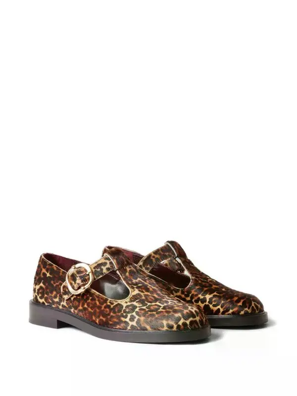 Claudie Pierlot Leopard Print Buckle Shoes