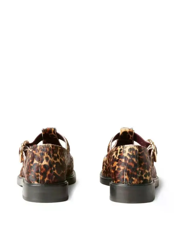 Claudie Pierlot Leopard Print Buckle Shoes