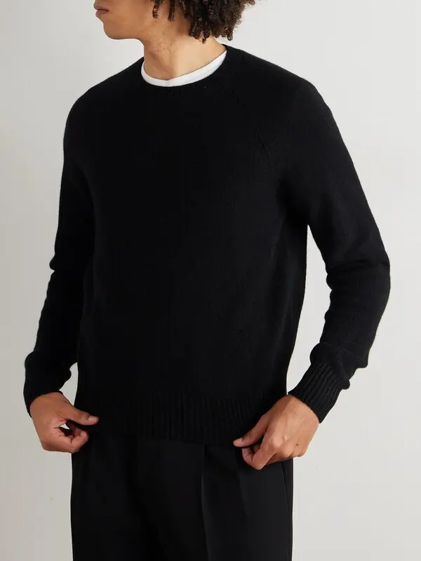 TOM FORD Crew Neck Cashmere Sweater - Black