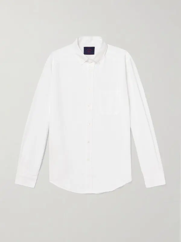 Portuguese Flannel Belavista Button-down Collar Cotton Shirt - White