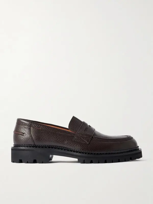 Mr P. Jacques Full-grain Leather Penny Loafers
