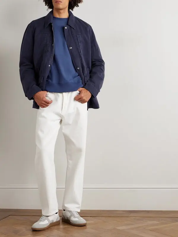 Mr P. Cotton-blend Jersey Sweatshirt - Blue