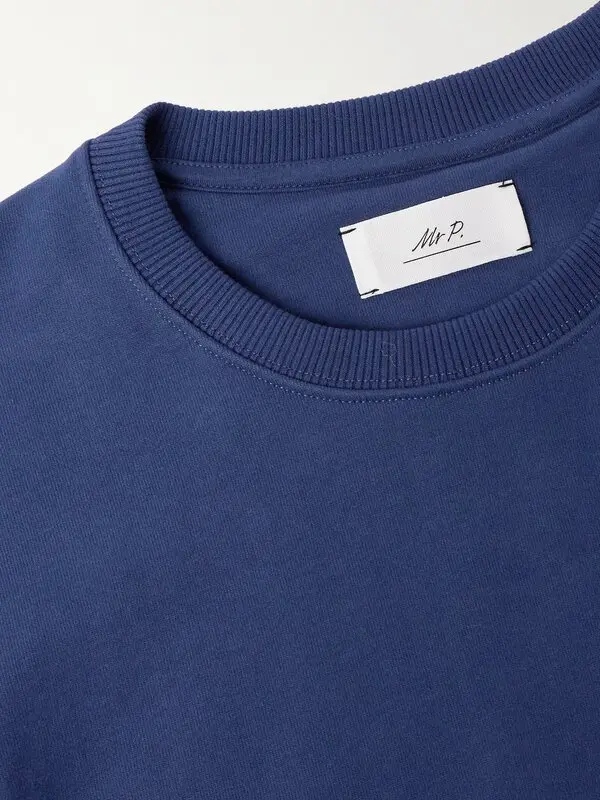 Mr P. Cotton-blend Jersey Sweatshirt - Blue