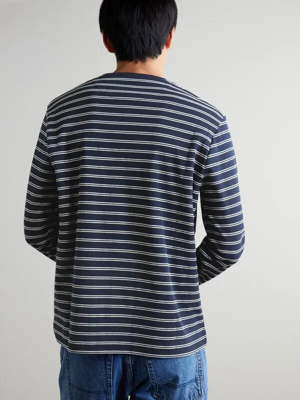 Mr P. Striped Cotton-jersey T-shirt