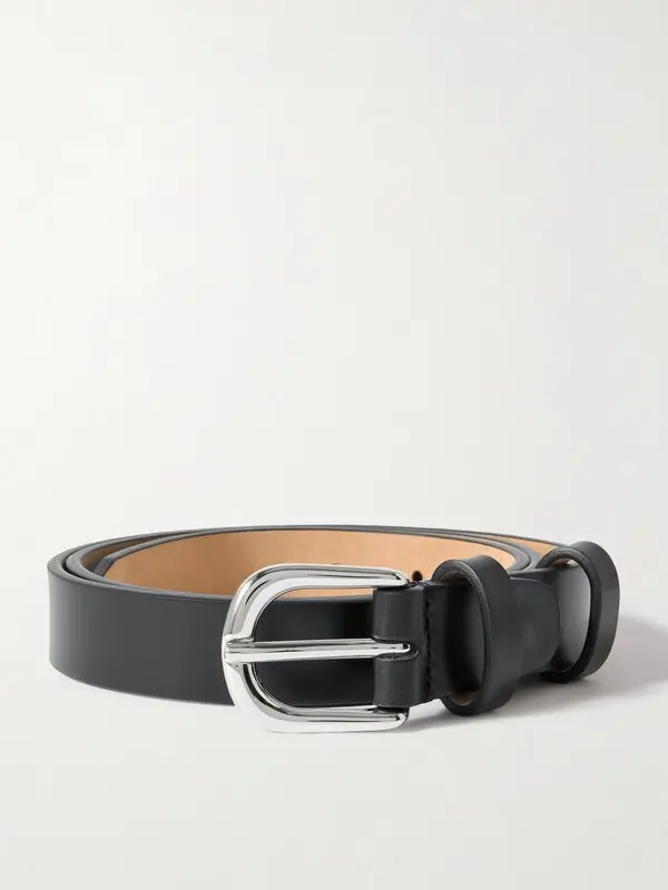 Mr P. 2.5cm Leather Belt - Black