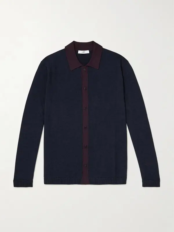 Mr P. Two-tone Merino Wool Shirt
