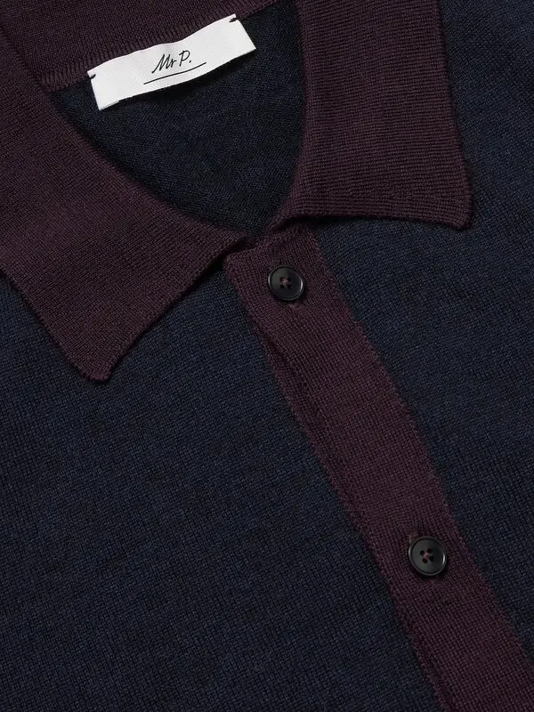 Mr P. Two-tone Merino Wool Shirt