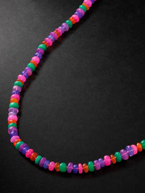 Jia Jia Jumbo Rainbow Opal Necklace - Purple