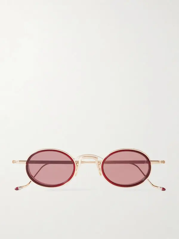 JACQUES MARIE MAGE Varda Oval-frame Sunglasses - Gold