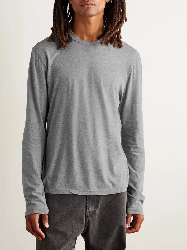 JAMES PERSE Lotus Slim-fit Cotton-jersey T-shirt - Gray