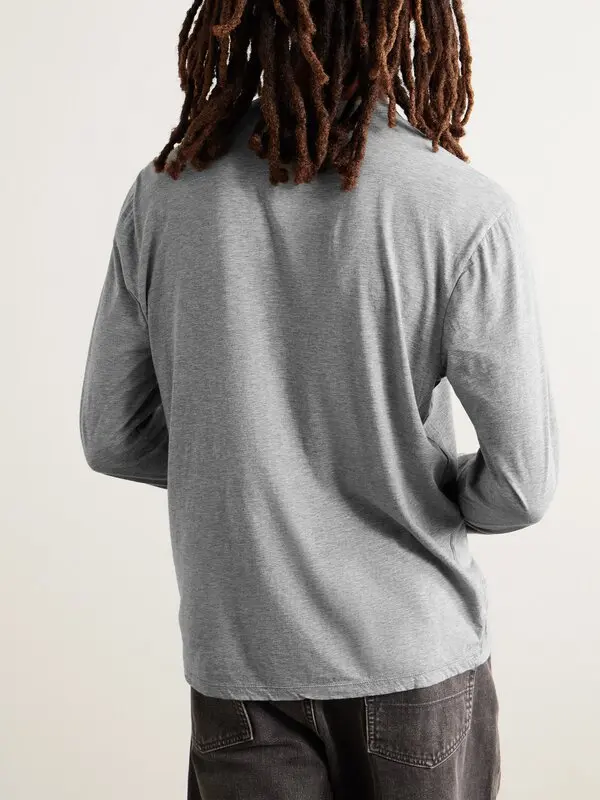 JAMES PERSE Lotus Slim-fit Cotton-jersey T-shirt - Gray