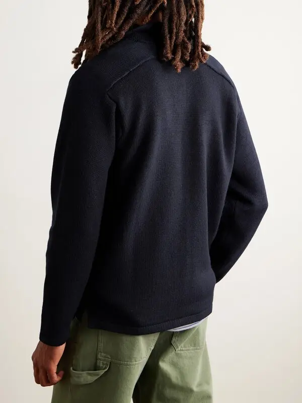 Inis Meáin Wool And Linen-blend Polo Shirt
