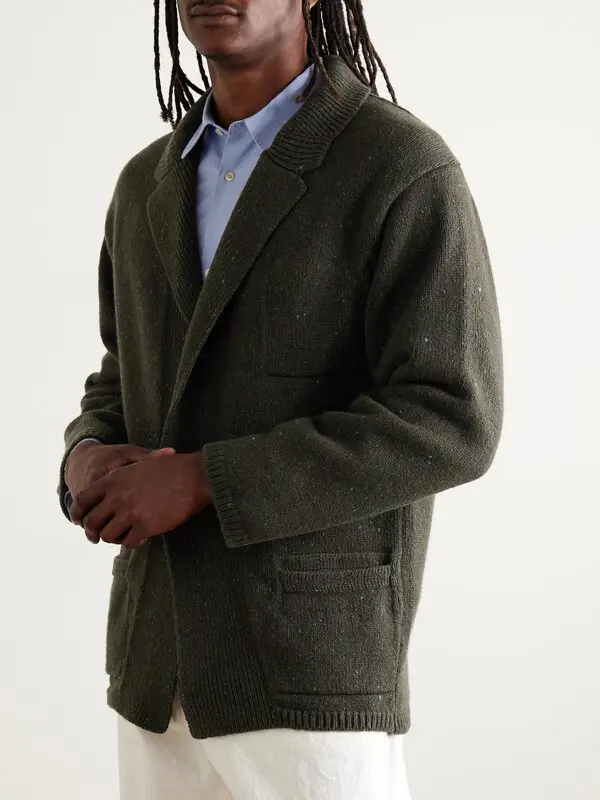 Inis Meáin Unstructured Merino Wool And Cashmere-blend Cardigan