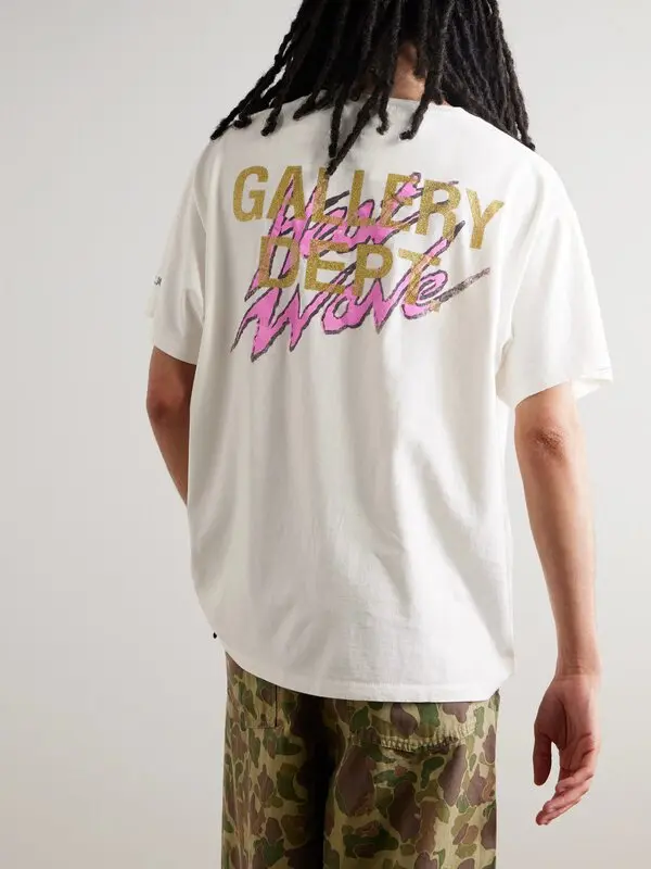 GALLERY DEPT. Doc Johnson Heat Wave Glittered Printed Cotton-jersey T-shirt - Neutrals