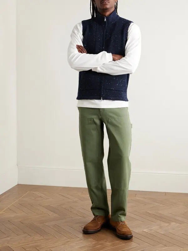 Inis Meáin Lifeline Merino Wool And Cashmere-blend Gilet