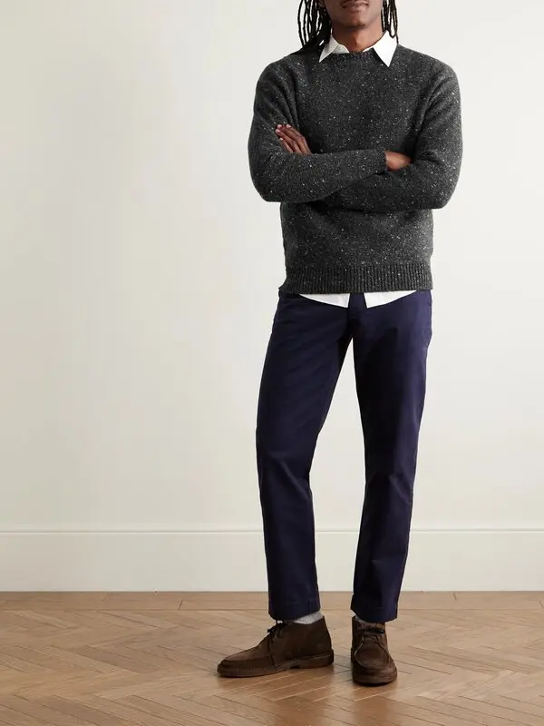 Inis Meáin Merino Wool And Cashmere-blend Sweater - Gray