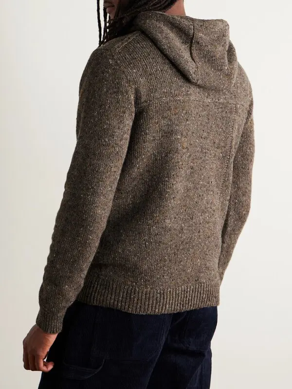Inis Meáin Merino Wool And Cashmere-blend Hoodie