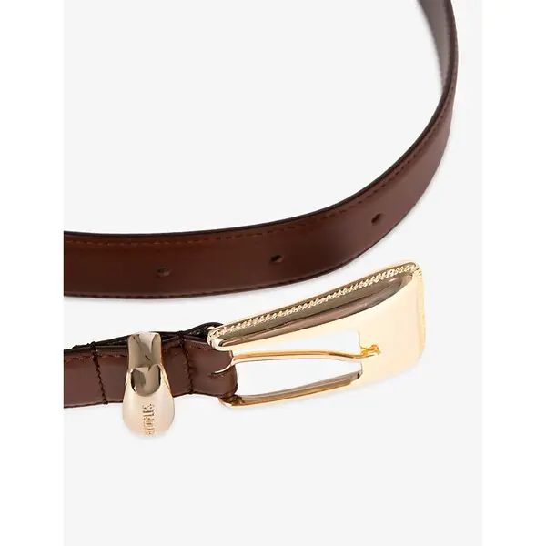 The Kooples Western-Buckle Leather Belt - Brown - 28% Off  display picture 2
