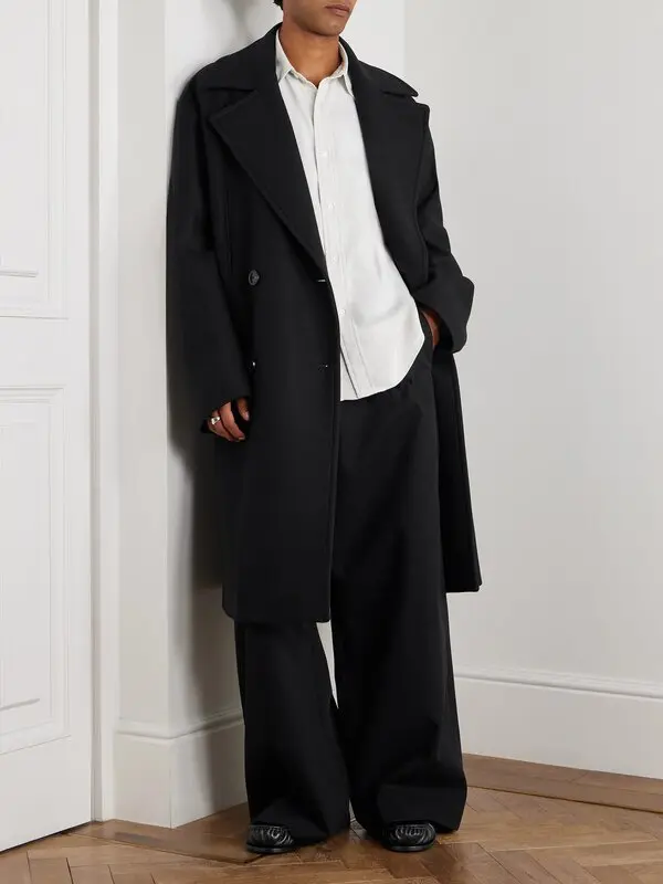 Dries Van Noten Oversized Double-breasted Wool-blend Twill Coat