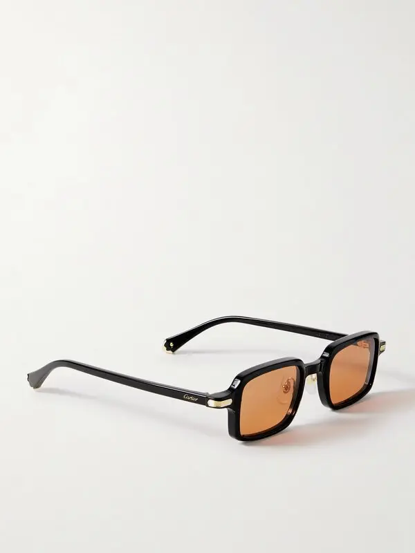 Cartier Rectangular-frame Sunglasses - Black