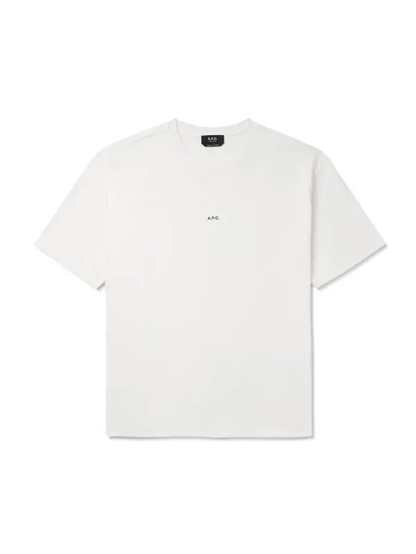 A.p.c. Logo-print Cotton-jersey T-shirt - White