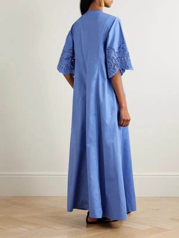 Thierry Colson Rachel Broderie Anglaise Cotton-poplin Kaftan