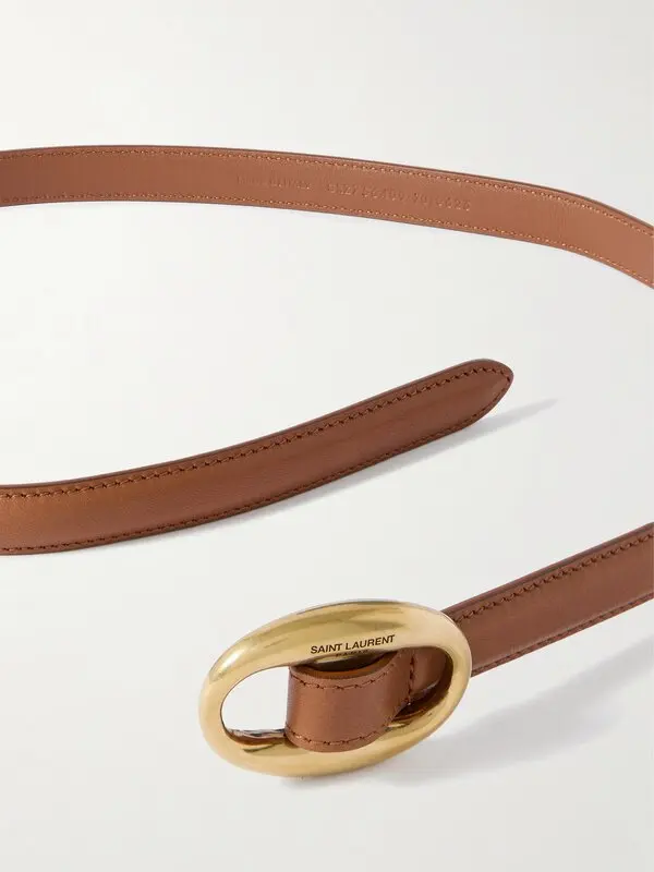 Saint Laurent Leather Belt - Brown