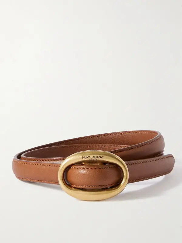 Saint Laurent Leather Belt - Brown